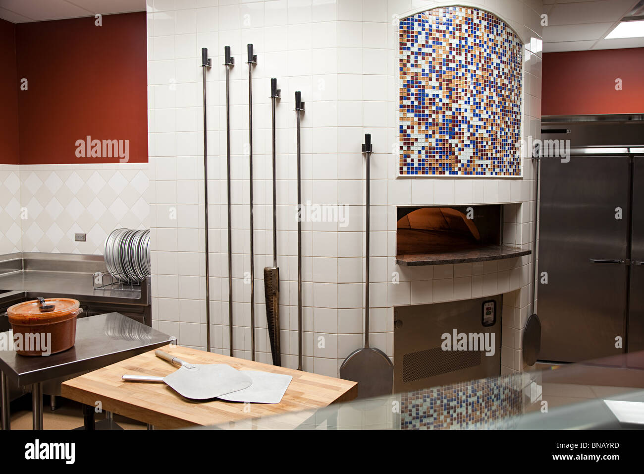 Pizza oven, commercial kitchen Stock Photo - Alamy