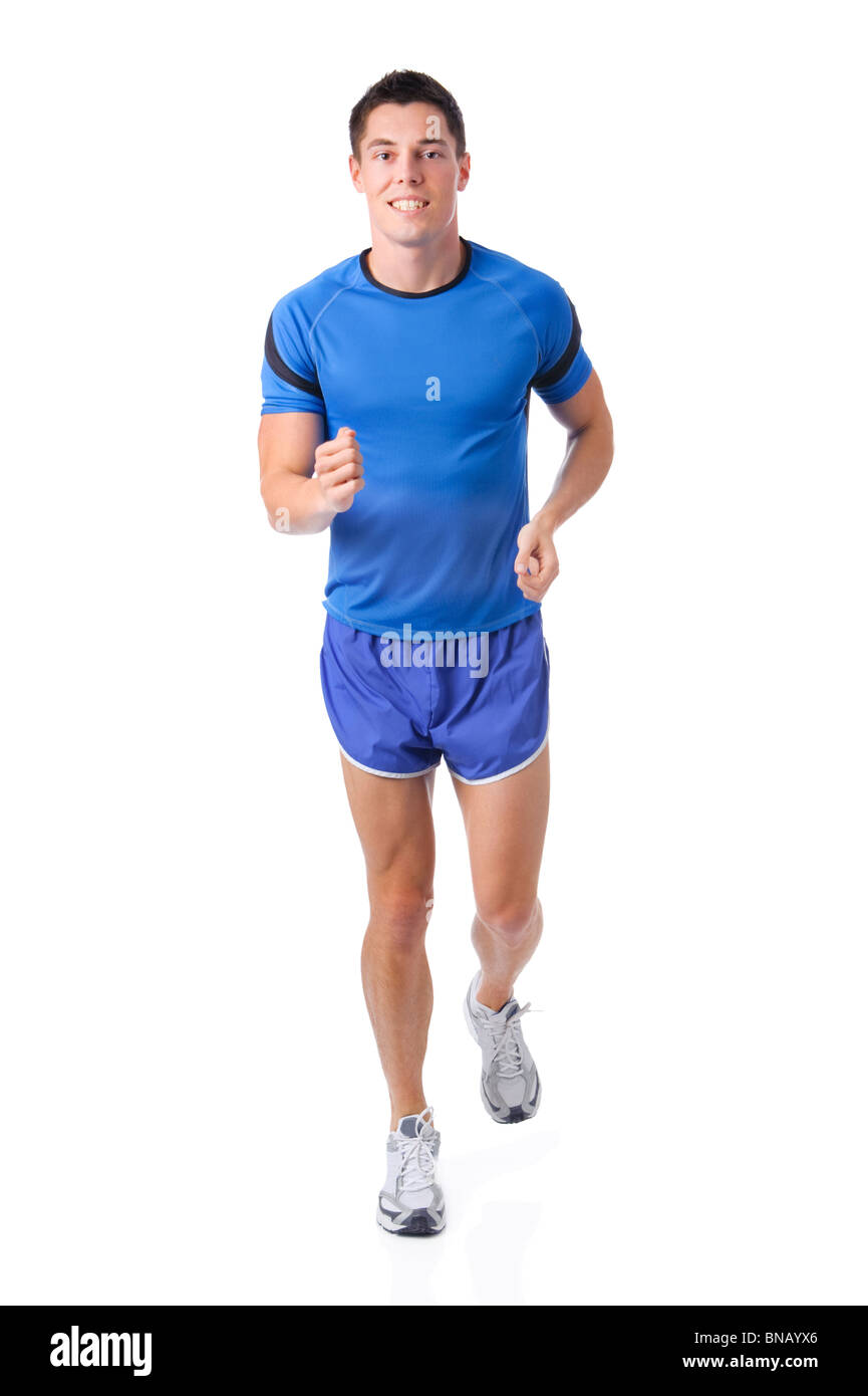 Full isolated studio picture from a young athletic Stock Photo - Alamy