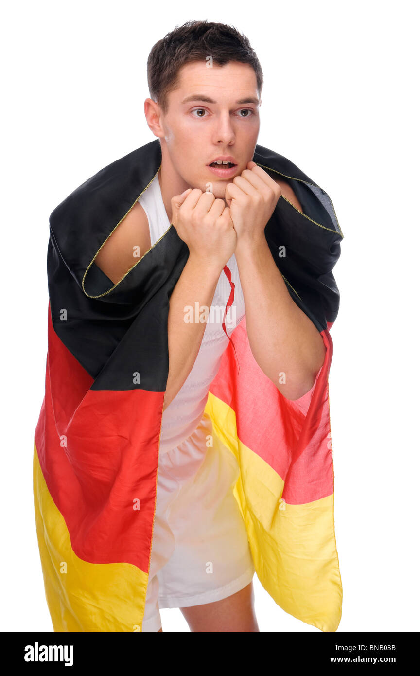 Full isolated studio picture from a german soccer fan Stock Photo - Alamy