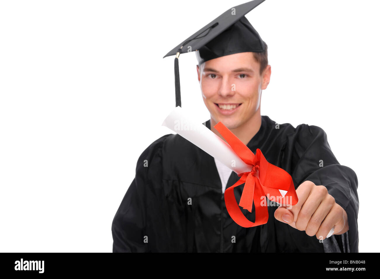 Full isolated studio picture from a young graduation man Stock Photo ...