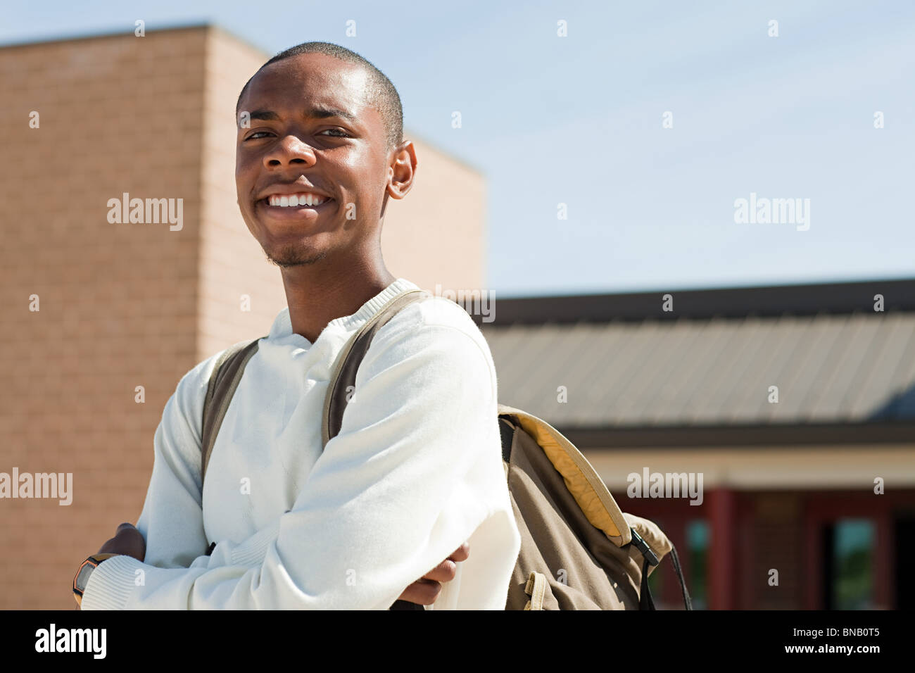 Portrait of male high school student Stock Photo - Alamy