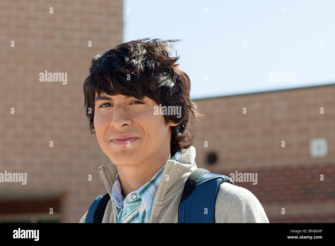 Portrait of male high school student Stock Photo - Alamy