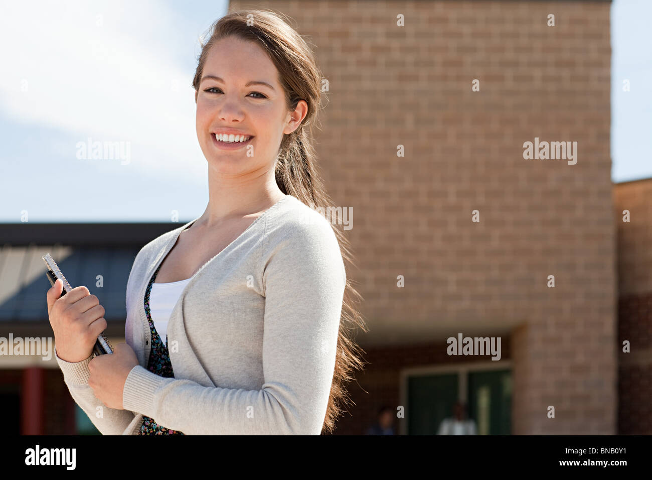 Portrait of female high school student Stock Photo - Alamy
