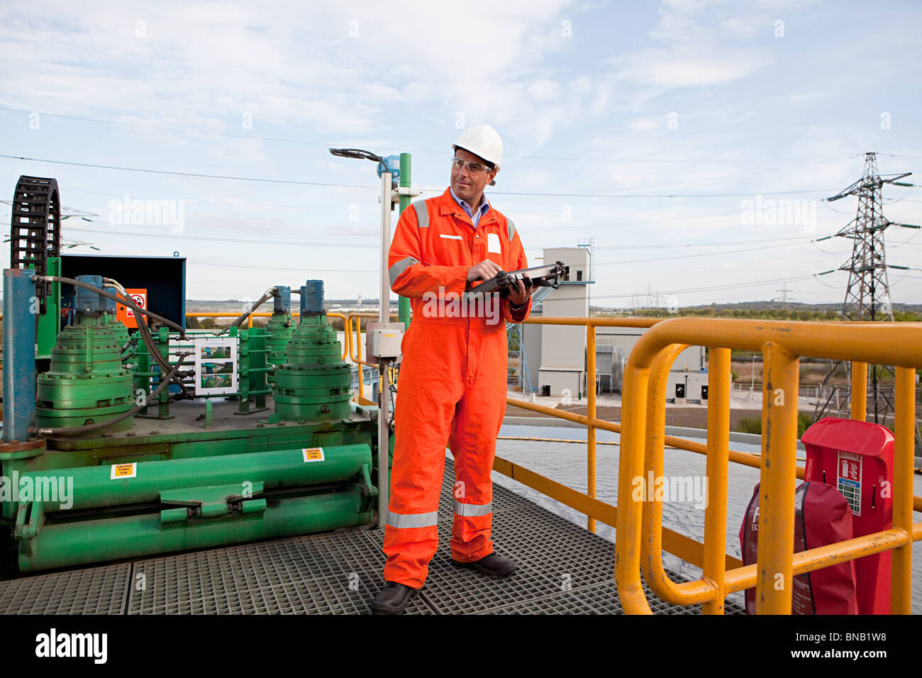 Engineer at industrial plant Stock Photo - Alamy