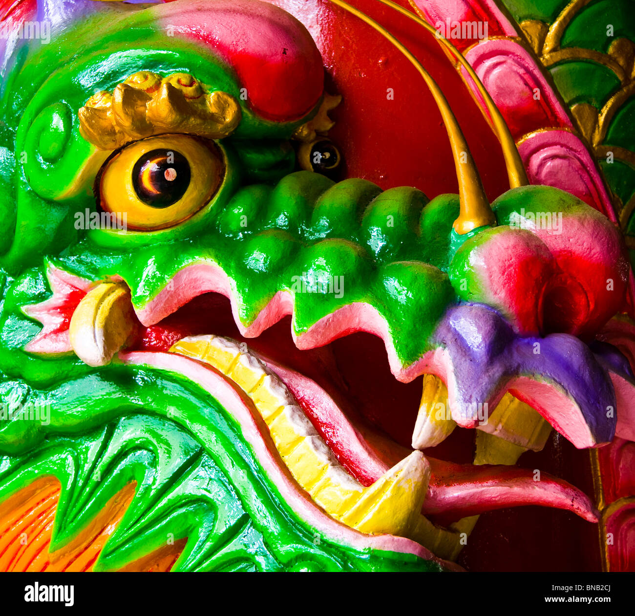 Bright-colored dragons head Summer Palace Beijing China Asia Stock ...