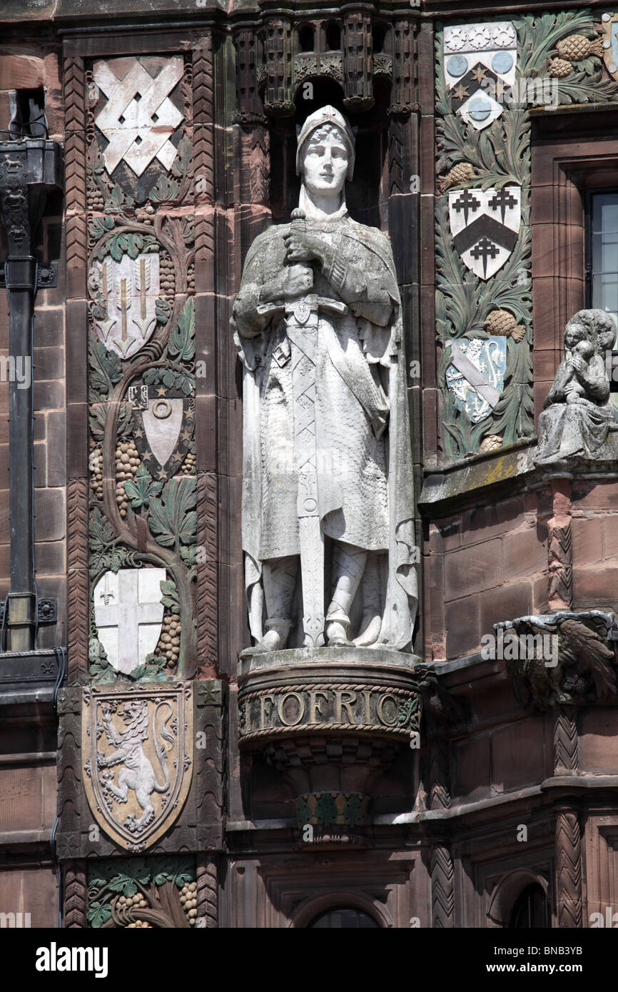 Statue of Earl Leofric on Coventry City Hall, Coventry City Centre ...
