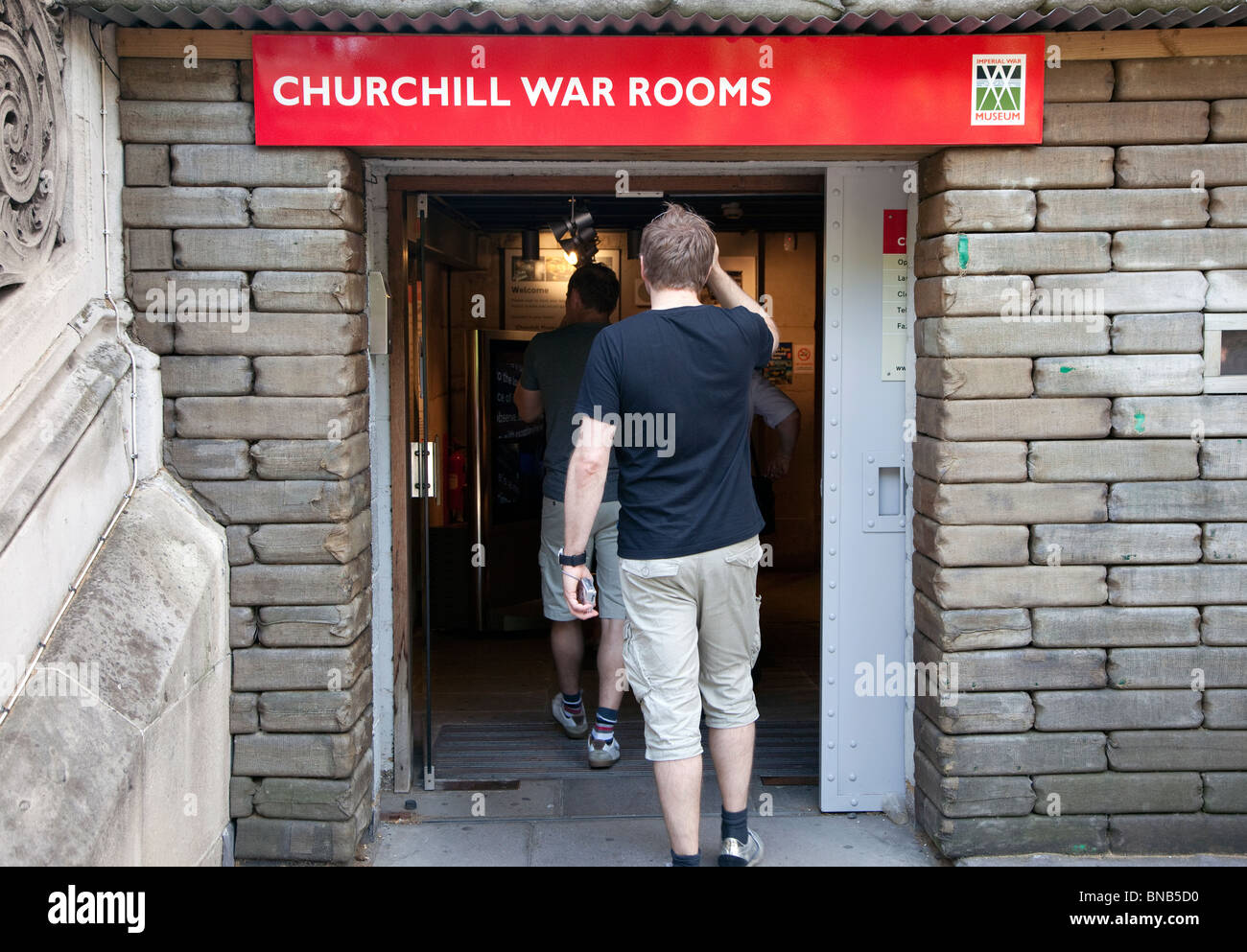 Entrance to Churchill War Rooms museum, London Stock Photo - Alamy