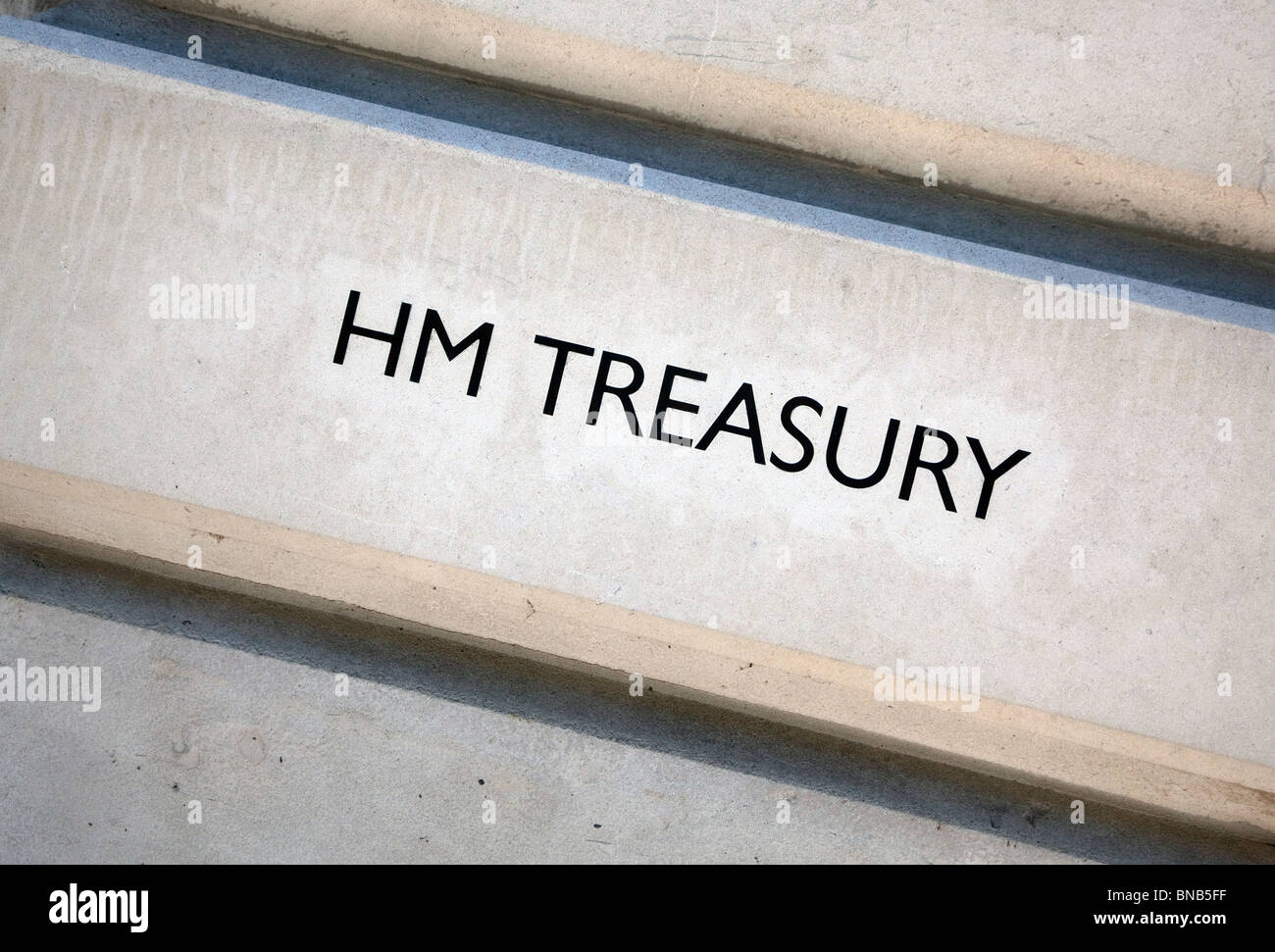 Sign on HM Treasury building, Whitehall, London Stock Photo - Alamy