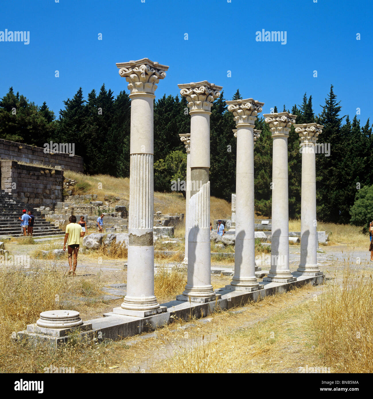 Ruins of the ancient Asclepeion (Healing Temple) on the island of Kos ...