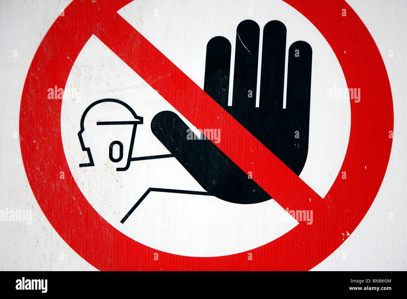 No Entry Keep Out Sign, Sardinia Stock Photo - Alamy
