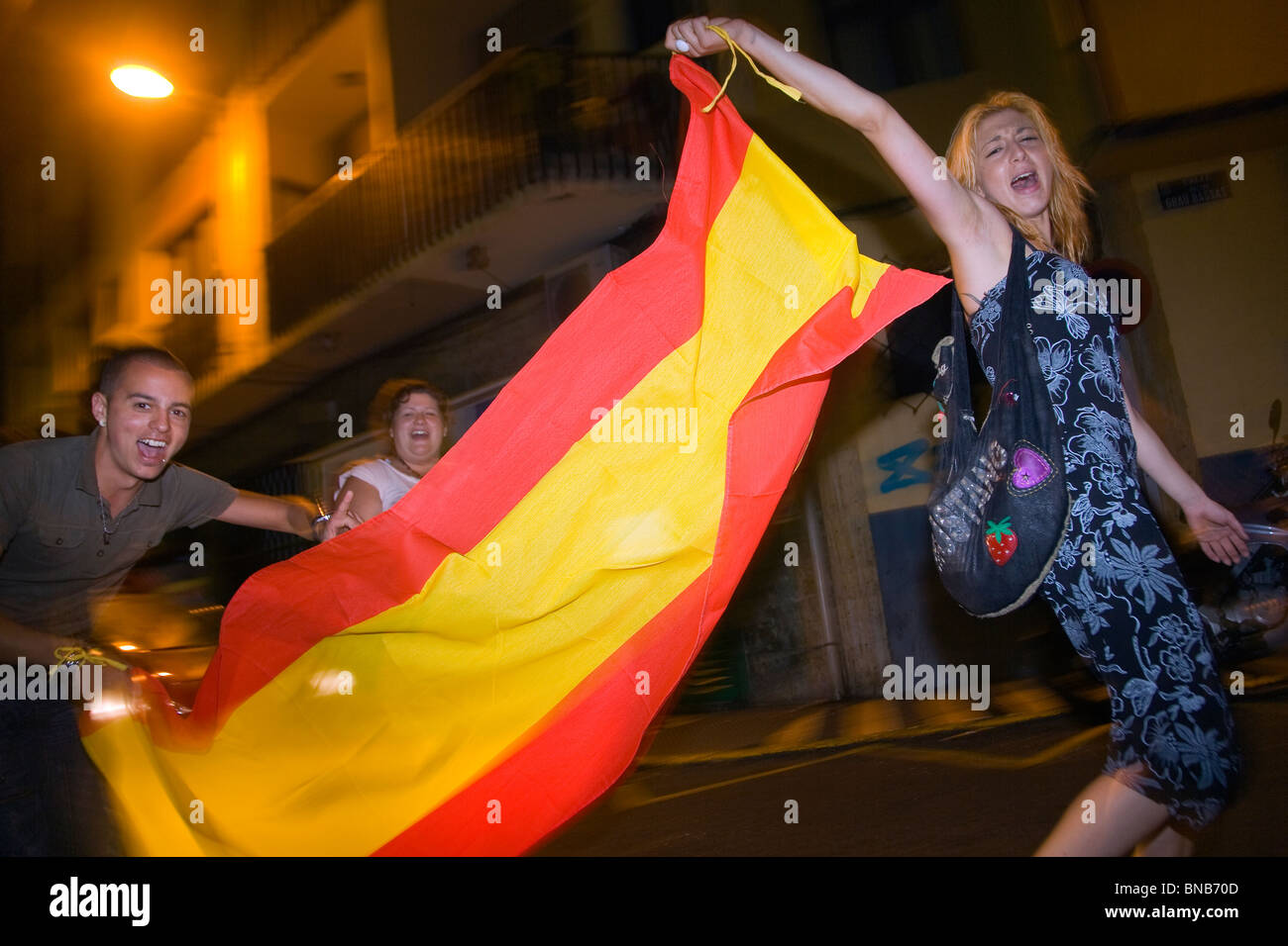 Series of photos of the celebrations in Spain after the world cup final ...