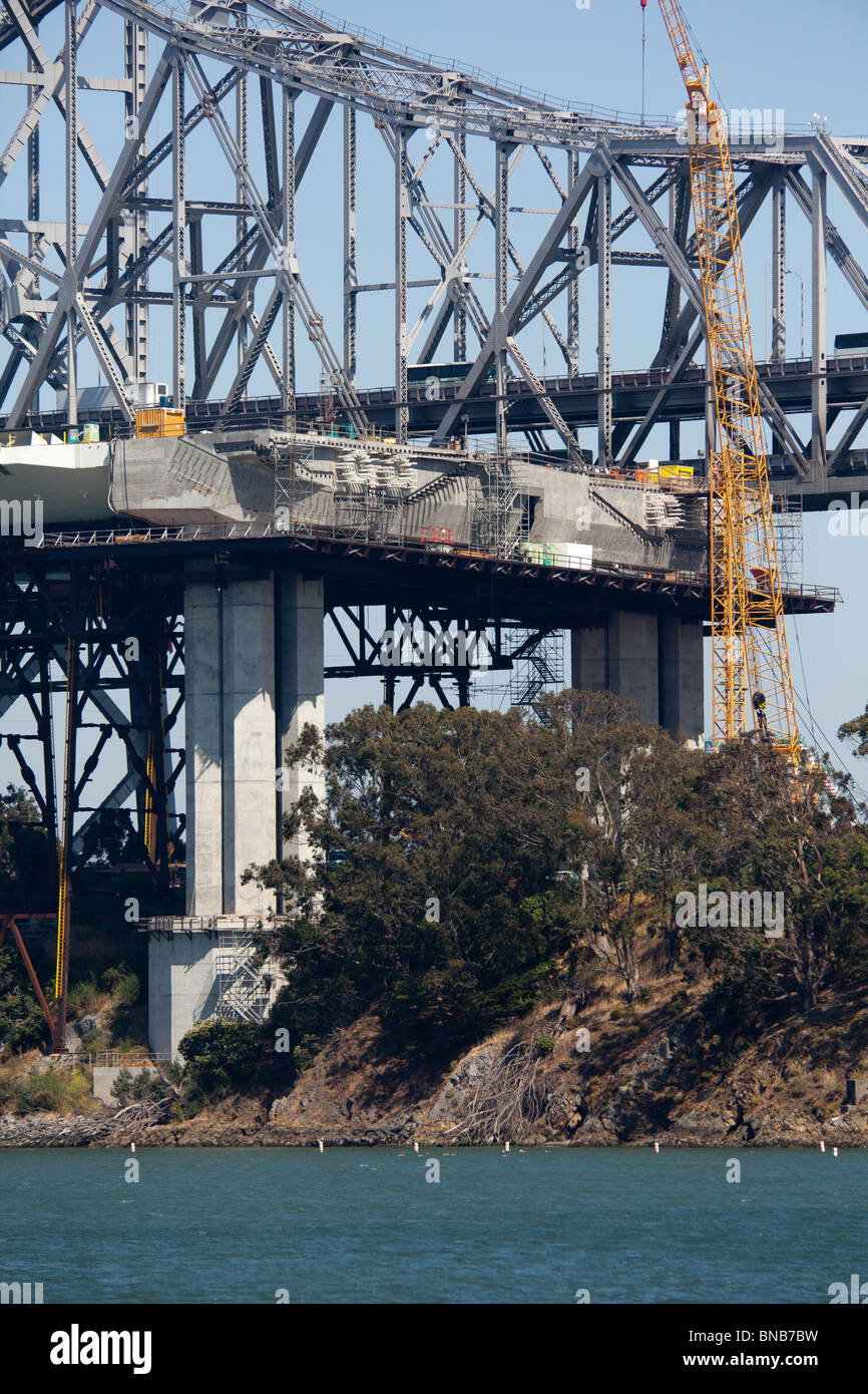 San Francisco Oakland Bay bridge construction Stock Photo - Alamy