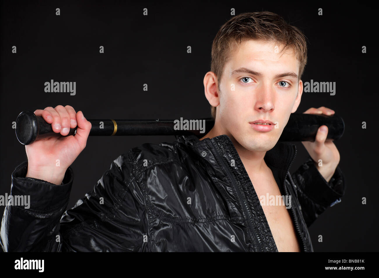 Black man with bat hi-res stock photography and images - Alamy