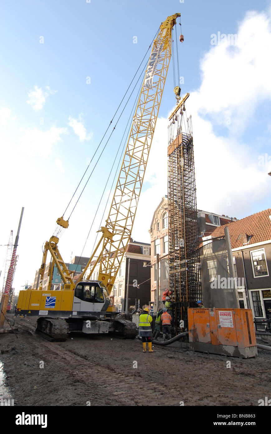 Amsterdam Netherlands architecture construction NoordZuidLijn North ...