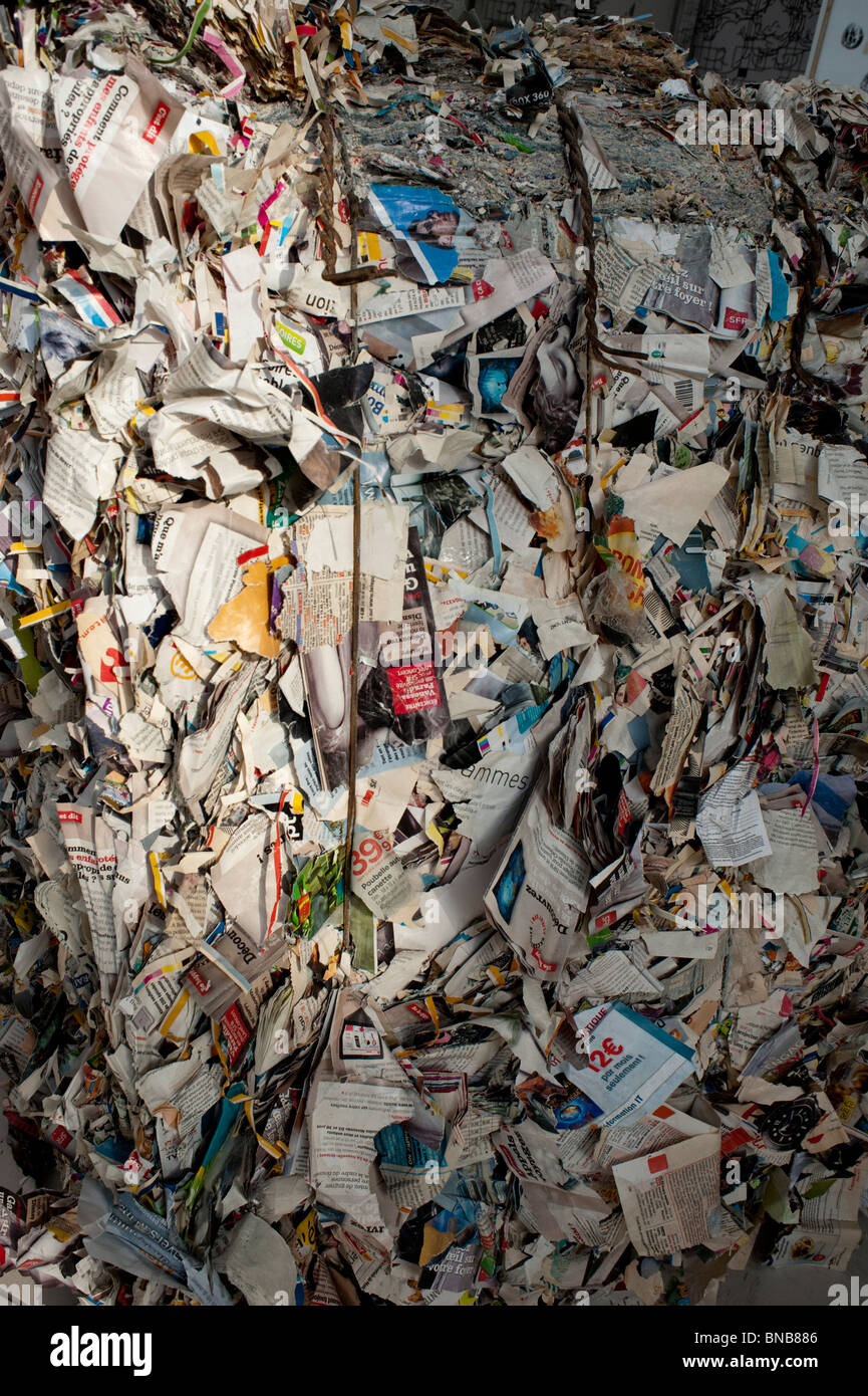 Close up, "Municipal Waste » Recycled Paper Material, Art Installation ...