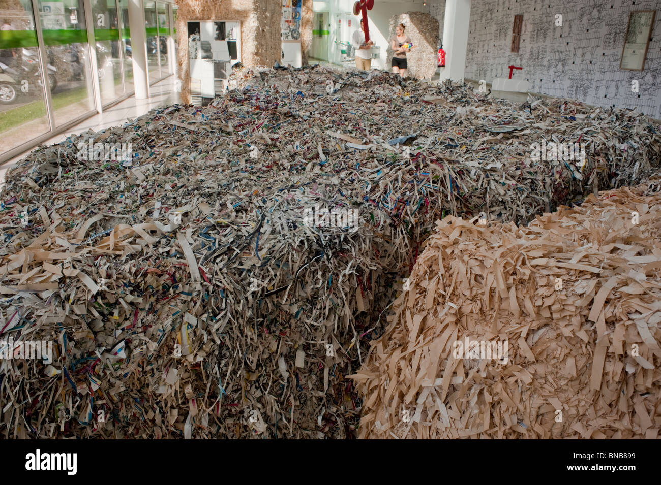 Trash Art, Recycled Waste Paper, Used as Contemporary Sculpture on ...