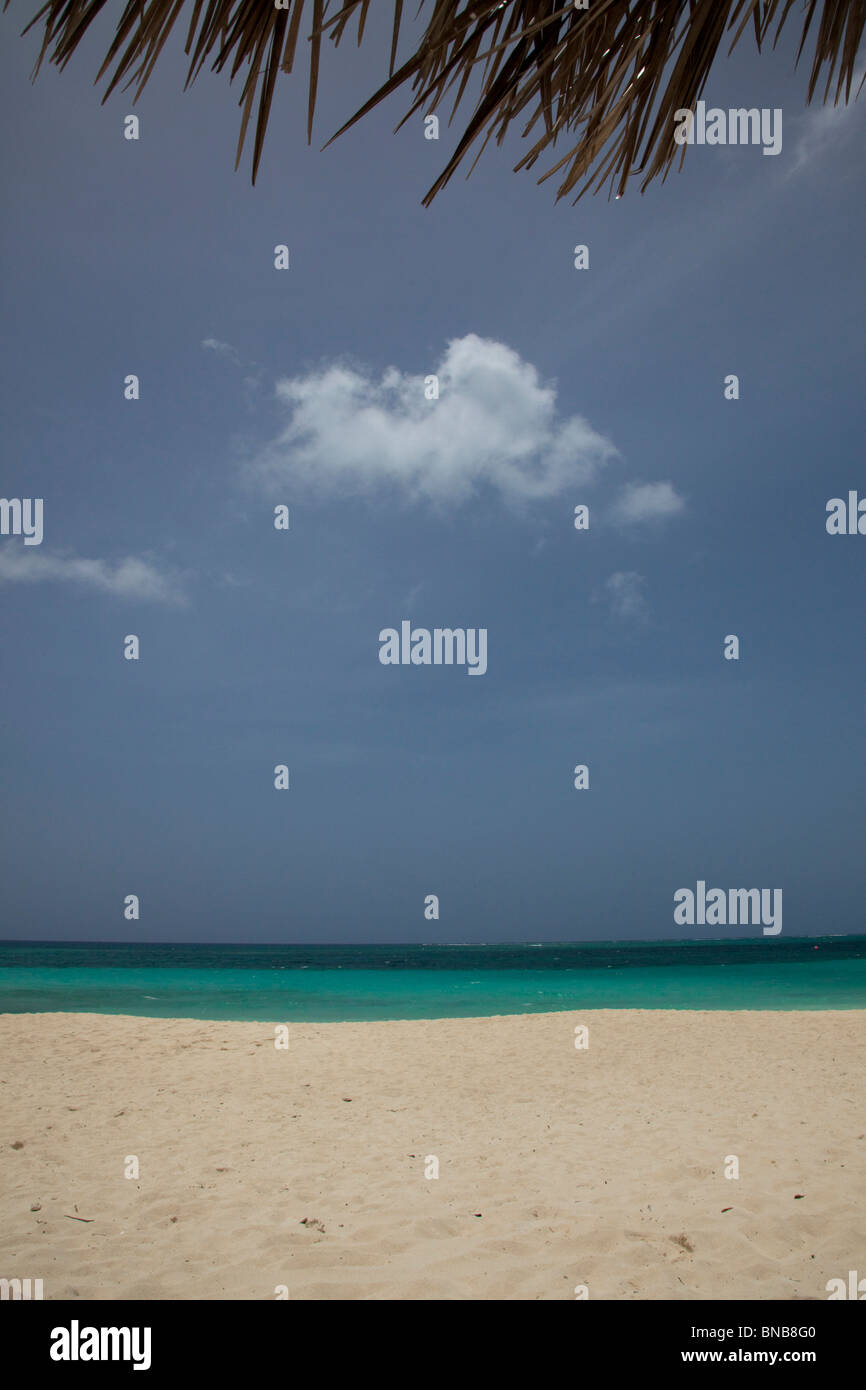 looking out to sea across beach. copy space Stock Photo - Alamy