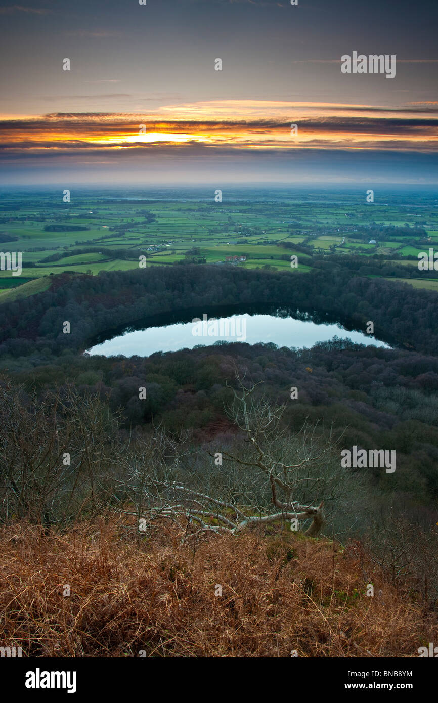 Winter Sunset over Lake Gormire and the Vale of Mowbray, North ...