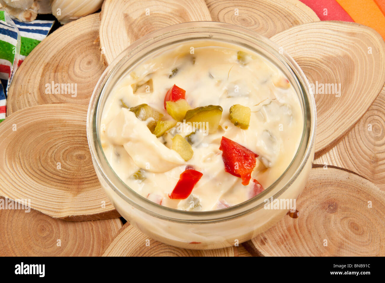 Mayonnaise Salad Dressing Stock Photo - Alamy