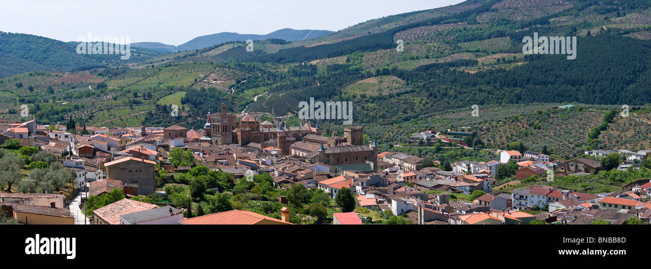 Royal Monastery of Santa Maria de Guadalupe and town of Guadalupe in ...