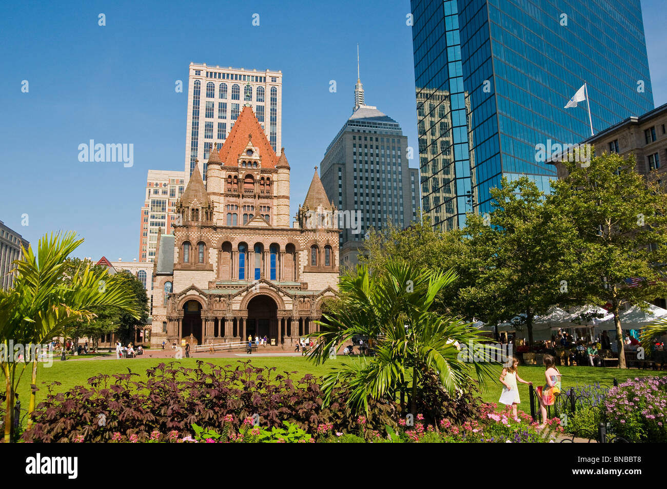 Trinity Church and John Hancock tower Boston Stock Photo - Alamy