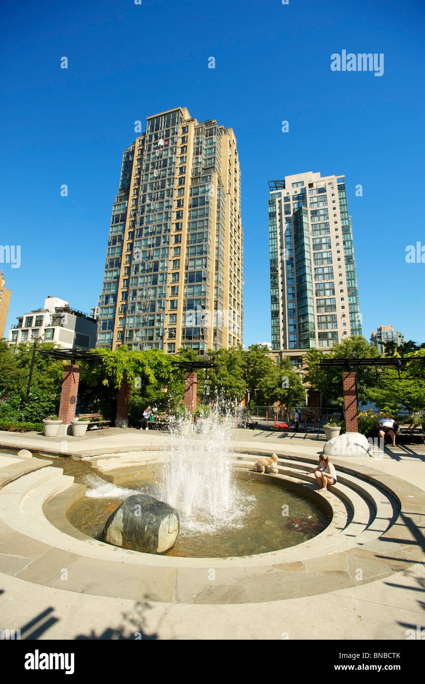 The Emory Barnes park in the Yaletown neighbourhood in downtown ...