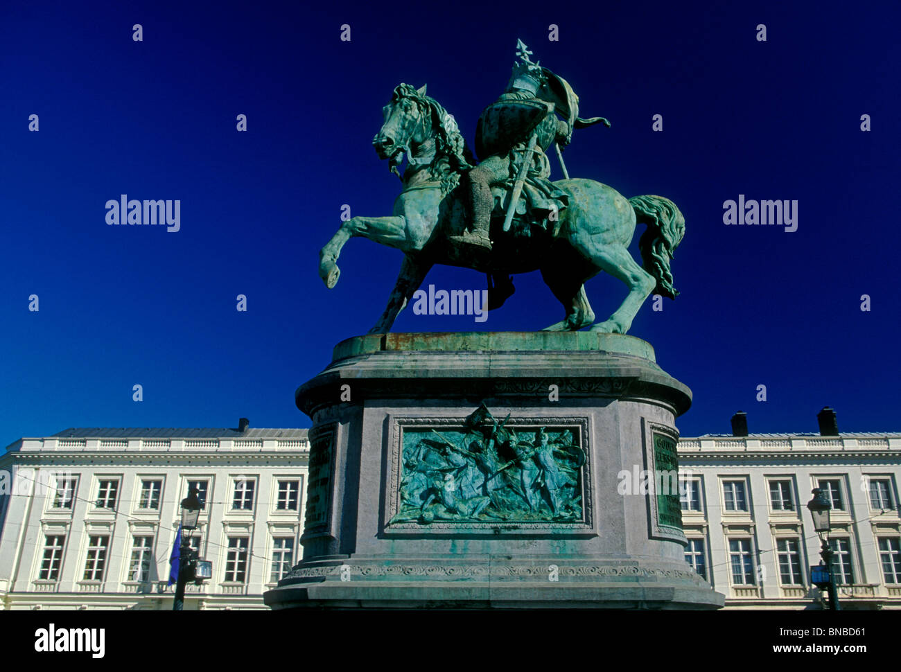equestrian statue of Godfrey de Bouillon, equestrian statue, Royal ...