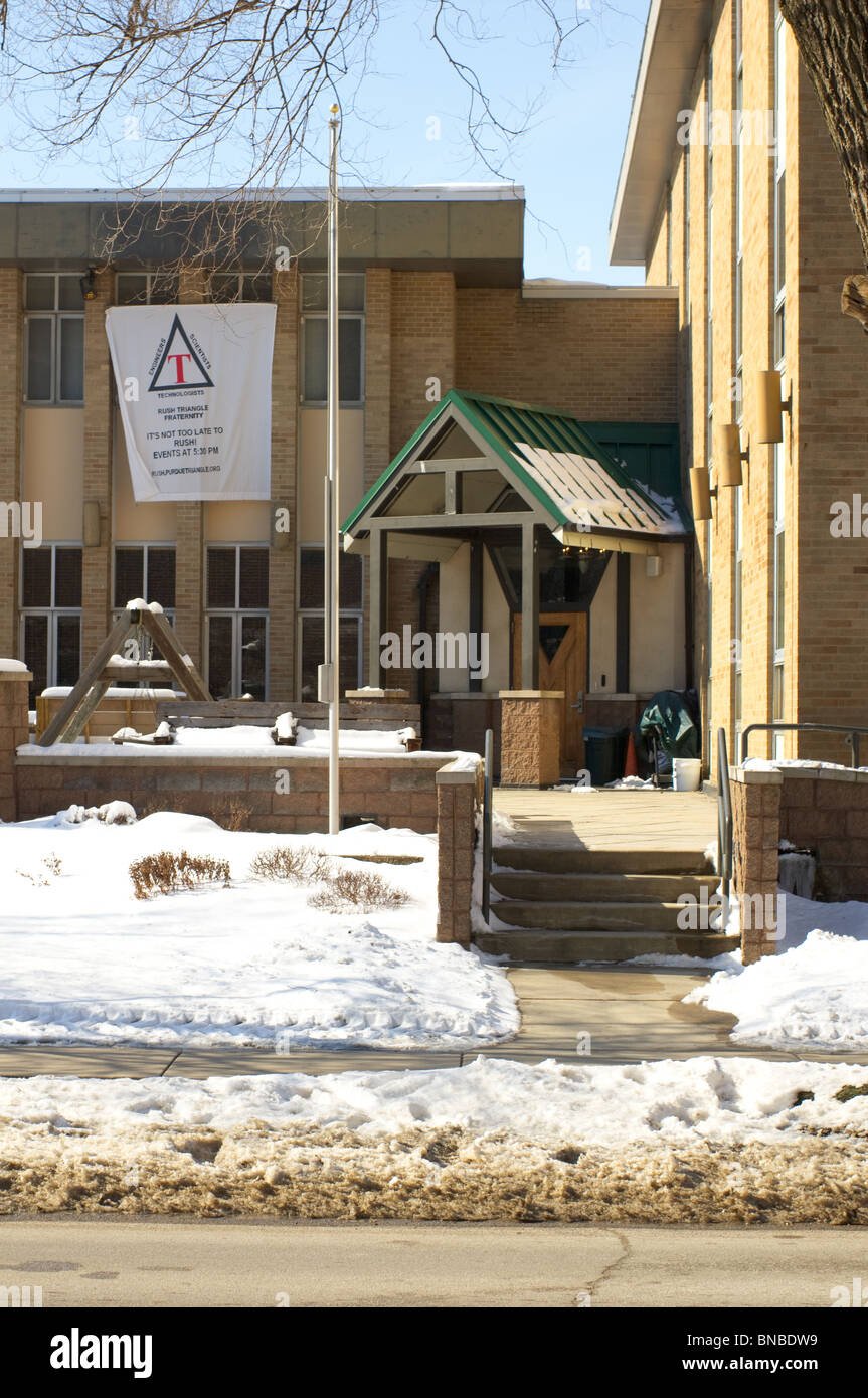 The Triangle Fraternity located on Purdue University's campus Stock ...