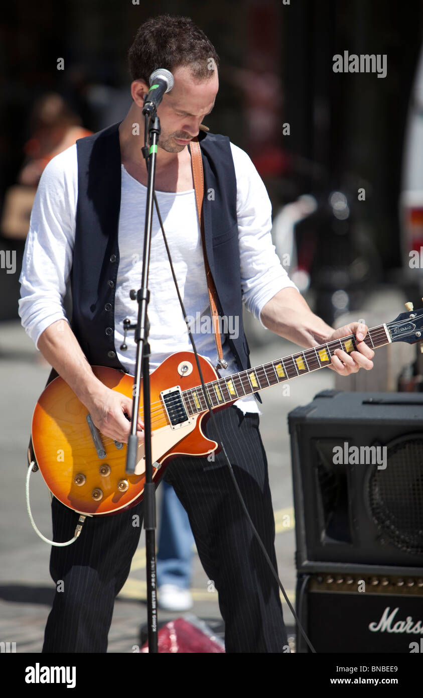 Portrait of the bassist of the band Call Me Animal, London, England, UK ...