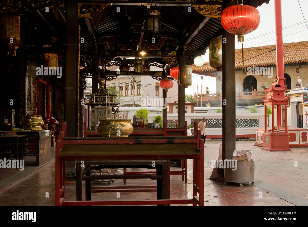 Outside Cheng Hoon Teng Temple in Melaka; Malaysia's oldest temple. Its ...