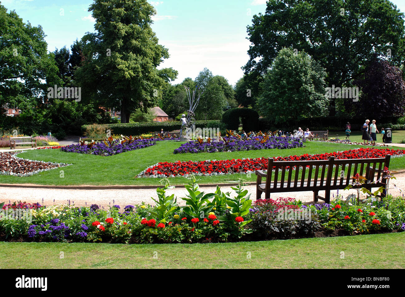 Caldecott Park in summer, Rugby, Warwickshire, England, UK Stock Photo ...