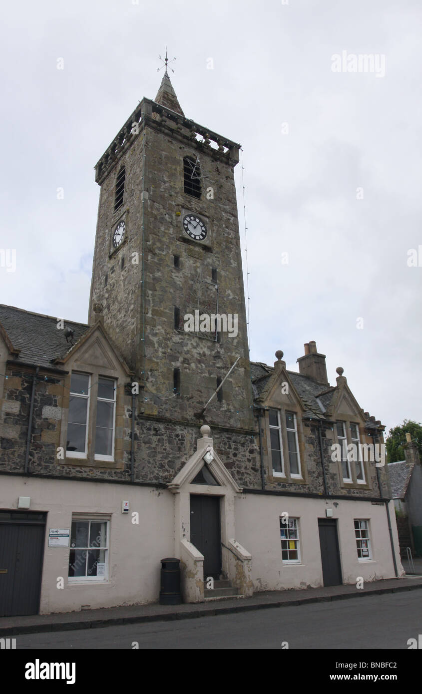 exterior of Auchtermuchty library Scotland July 2010 Stock Photo - Alamy