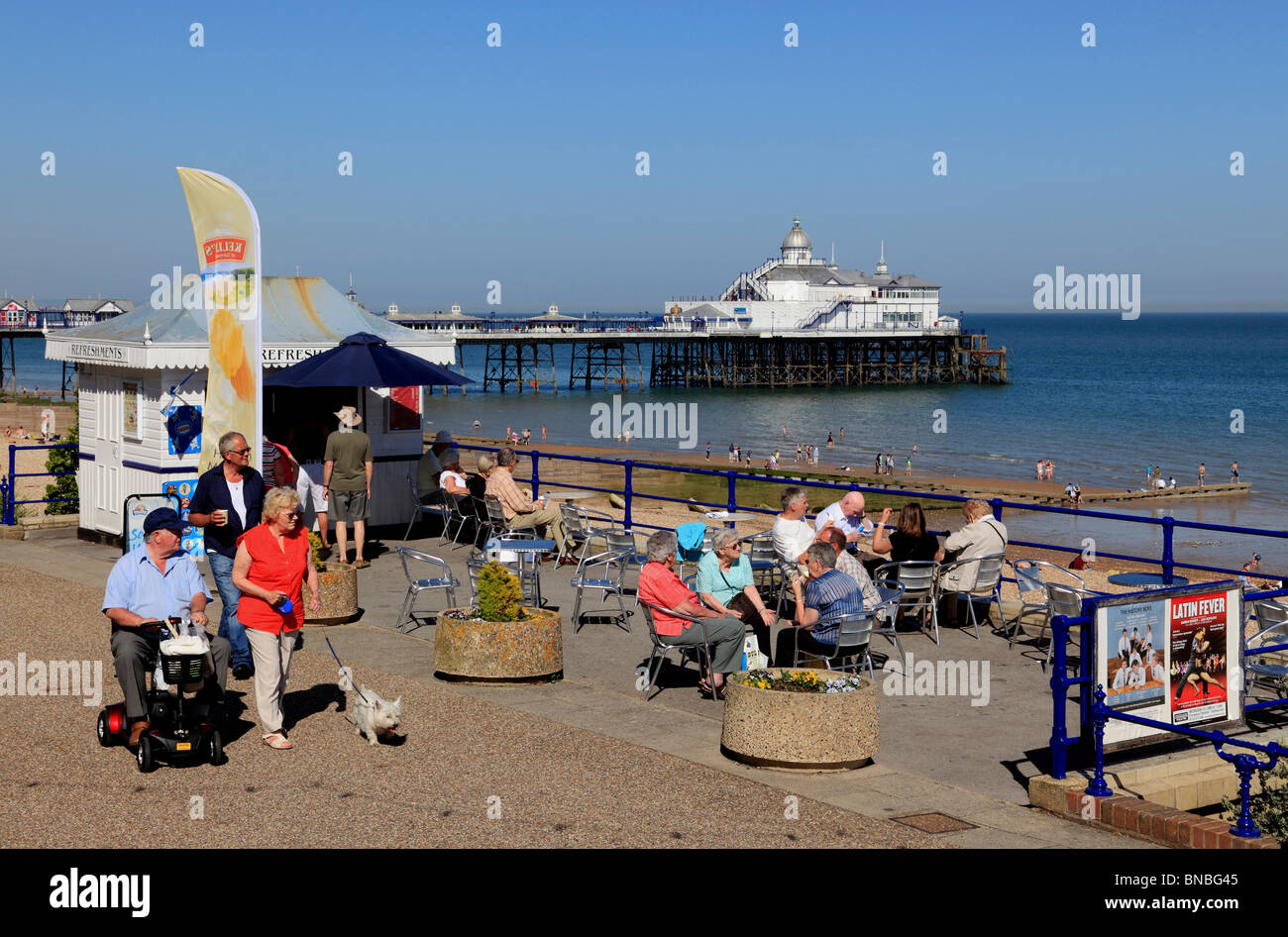 3135. Eastbourne Beach, Pier & Promenade, East Sussex, UK Stock Photo ...