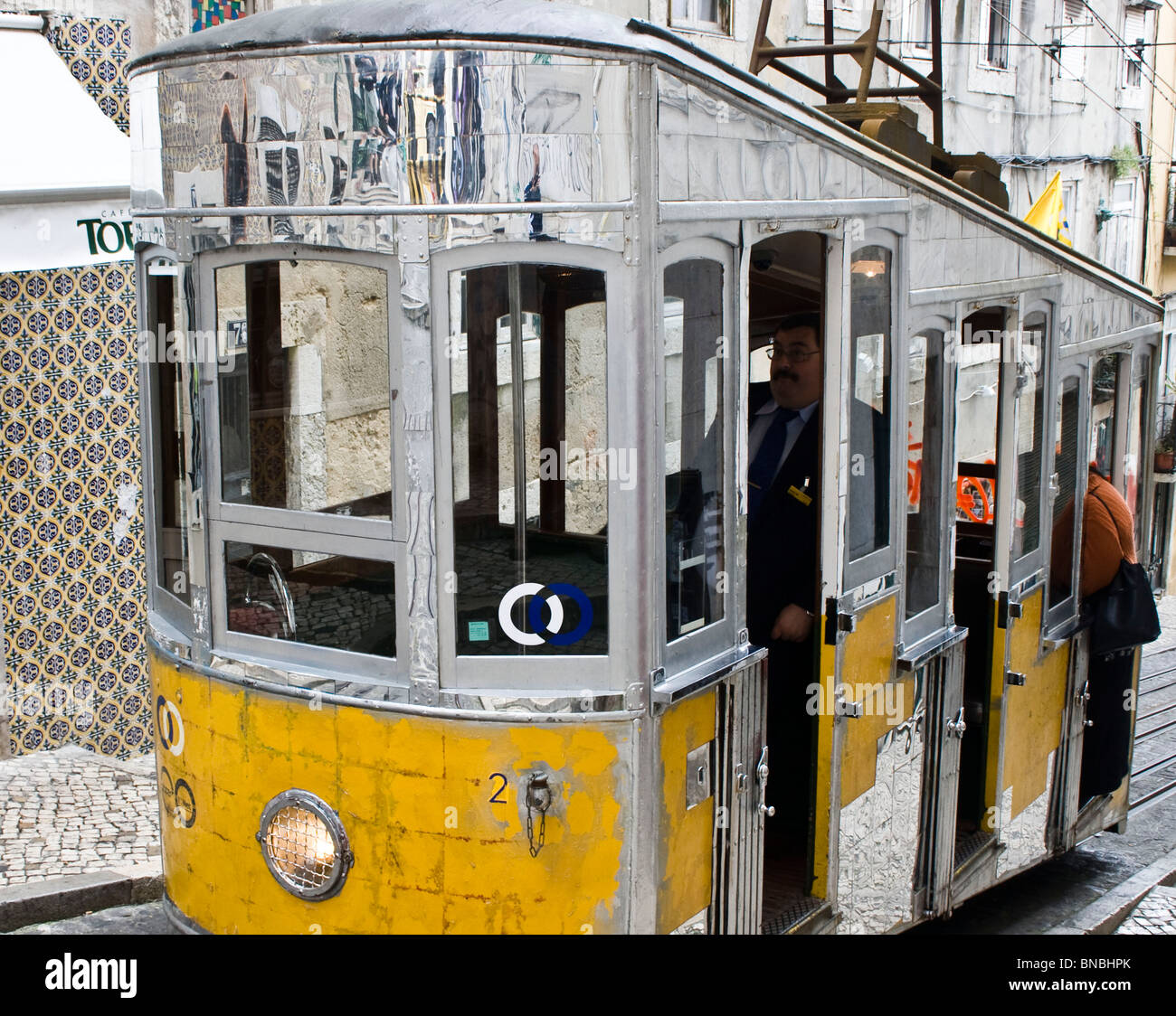 Bica Funicular Elevador da Bica Ascensor da Bica Bairro Alto district ...