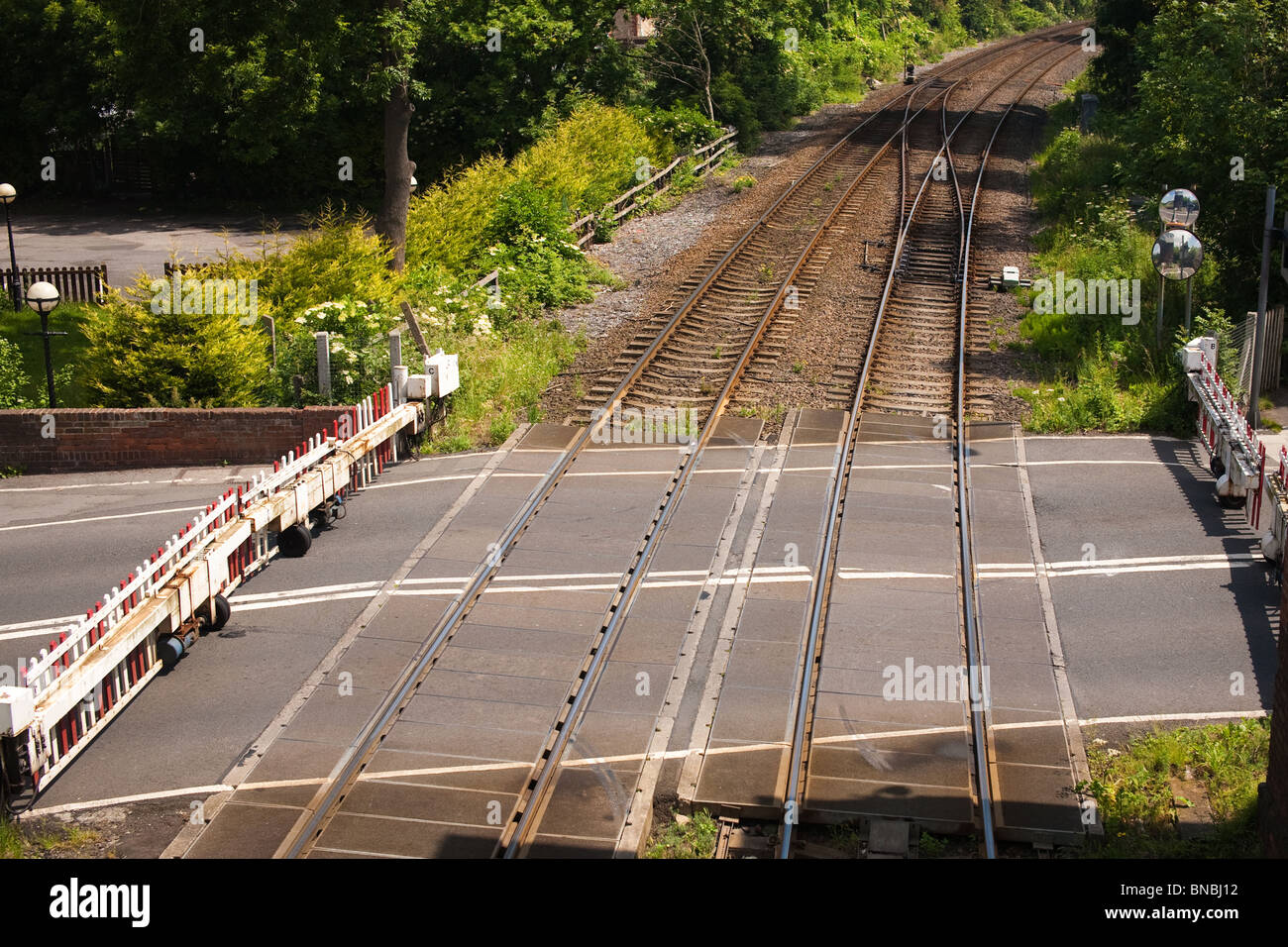 Level Crossing closed to road traffic on Station Road in Billingham ...