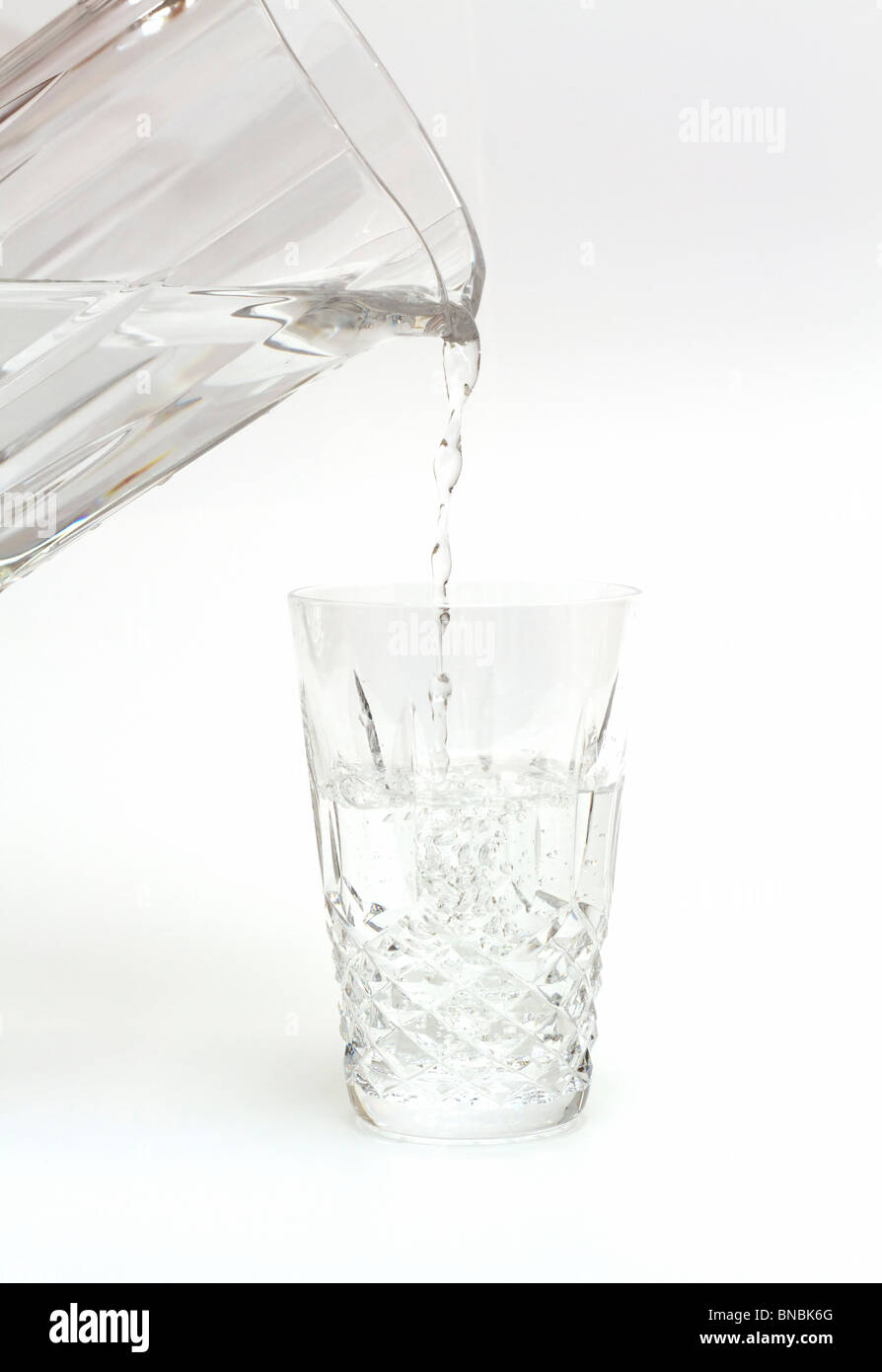 Pouring a glass of water Stock Photo - Alamy