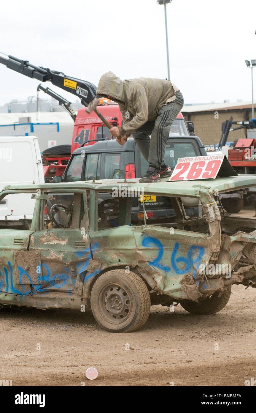 Volvo banger racing car hi-res stock photography and images - Alamy