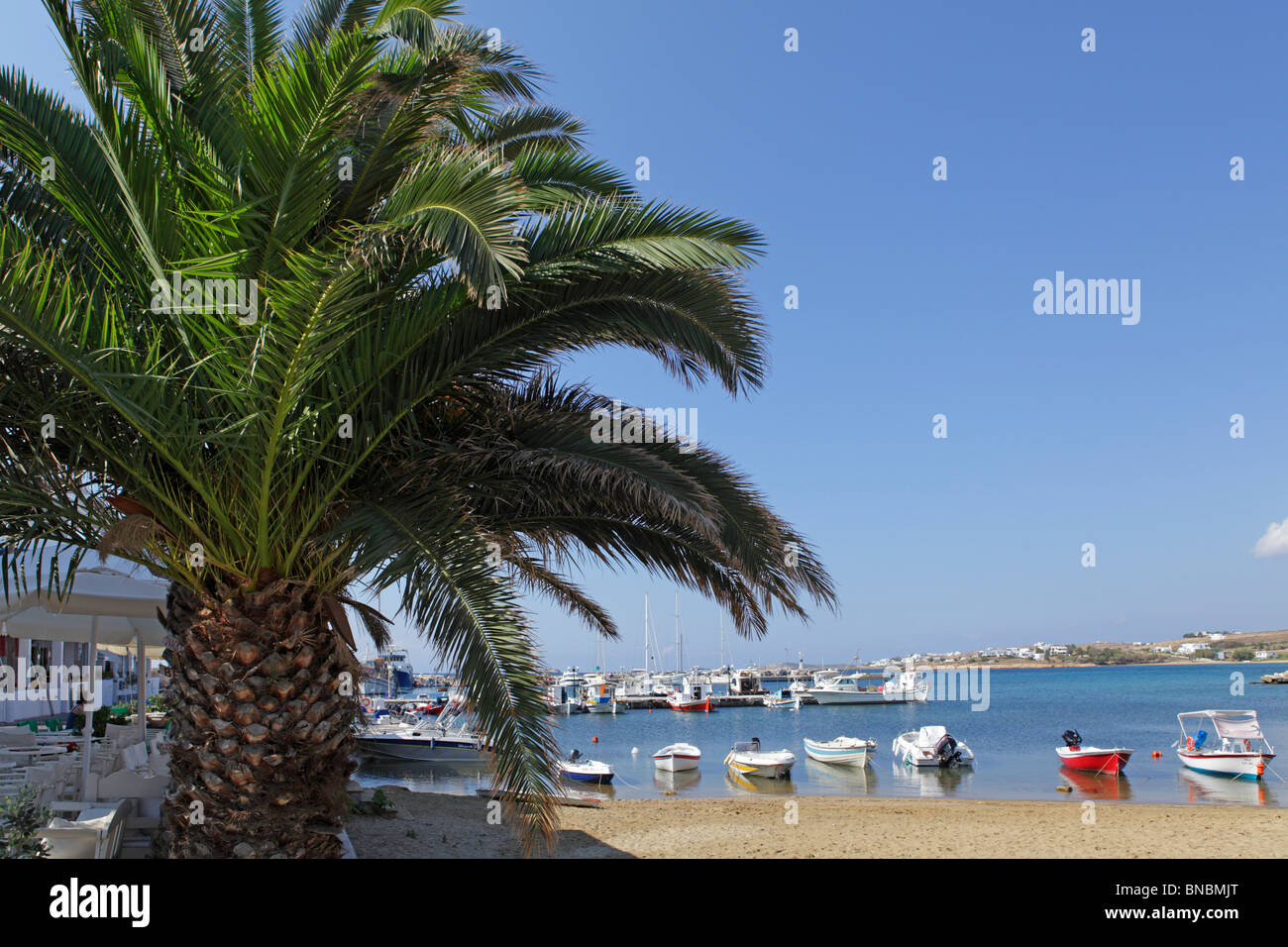 fishing harbour of Piso Livadi, Island of Paros, Cyclades, Aegean ...