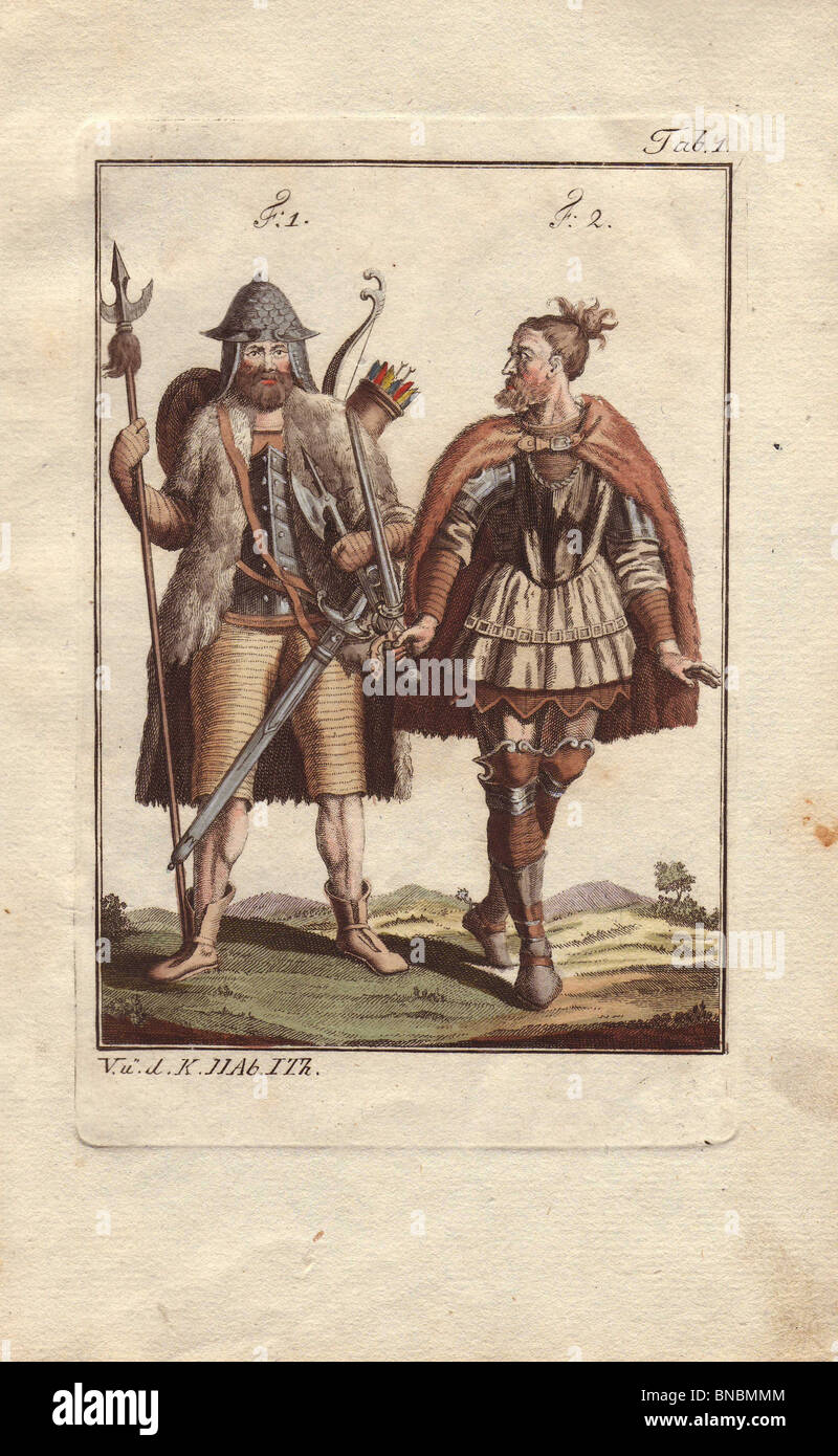 Goth and Suebi warriors Stock Photo - Alamy