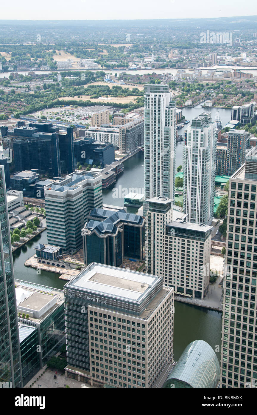 view from top of canary wharf tower Stock Photo - Alamy