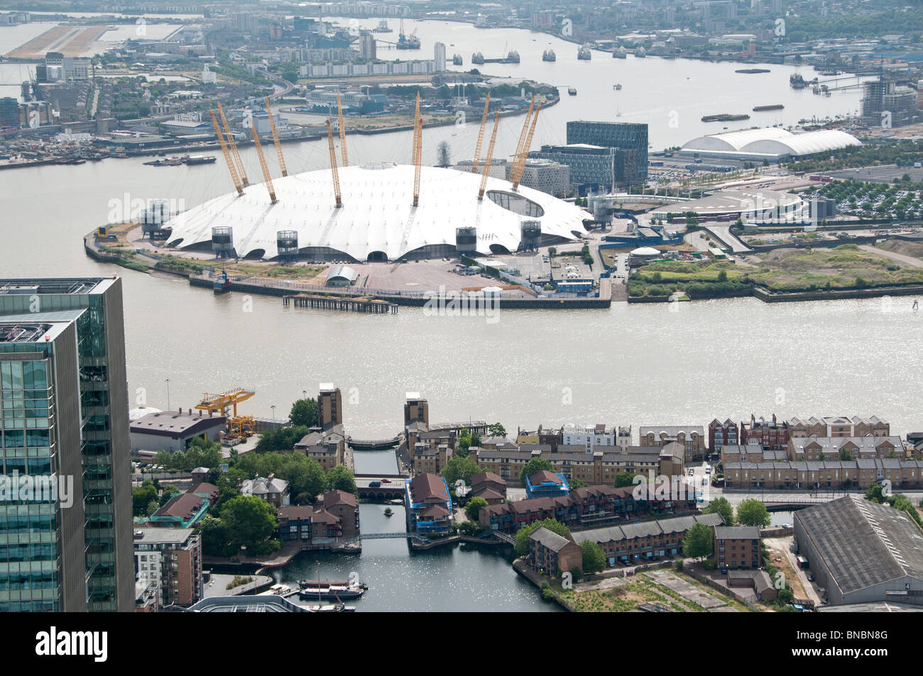 view from top of canary wharf tower Stock Photo - Alamy