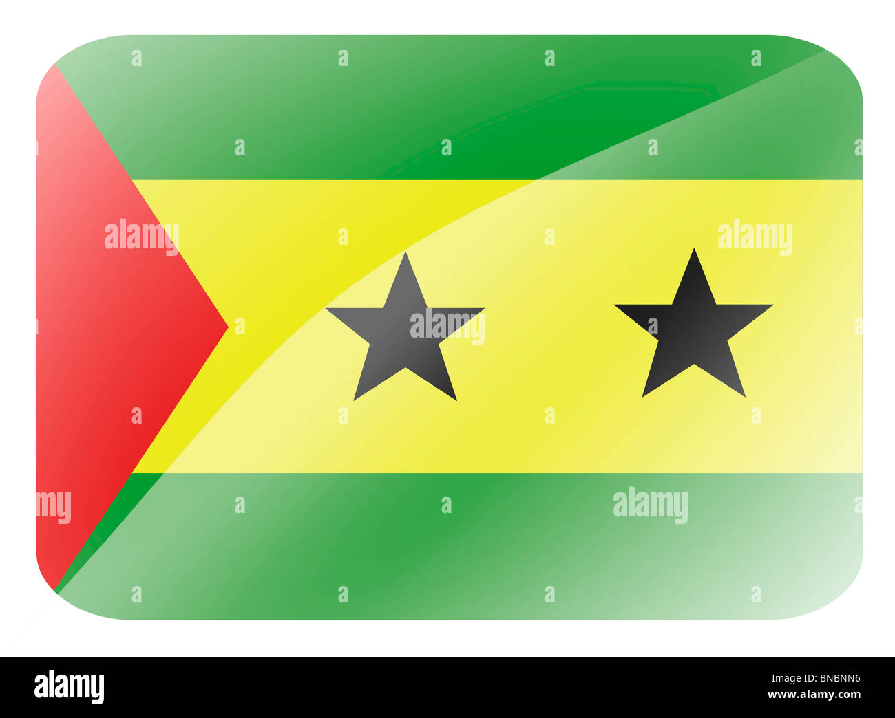 Sao Tome & Principe flag Stock Photo - Alamy