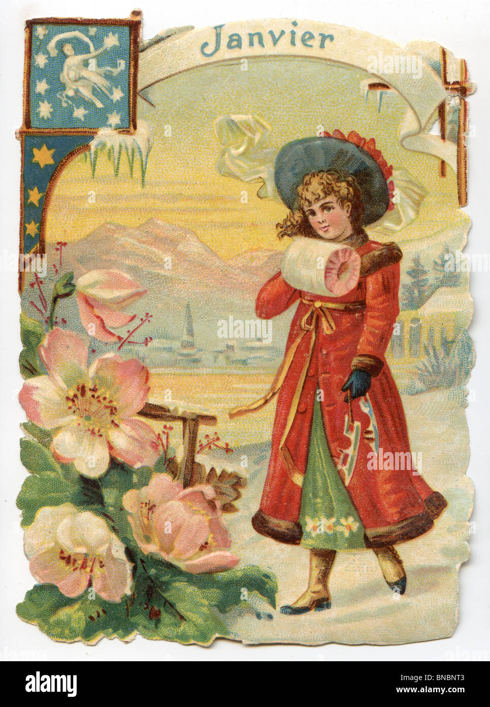 Calendar Card - January Stock Photo - Alamy