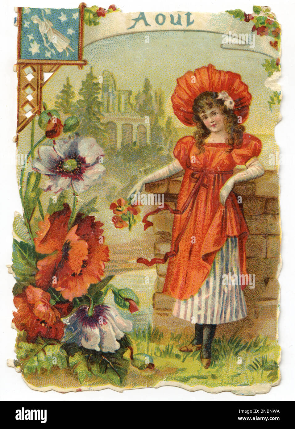 Calendar Card - August Stock Photo - Alamy