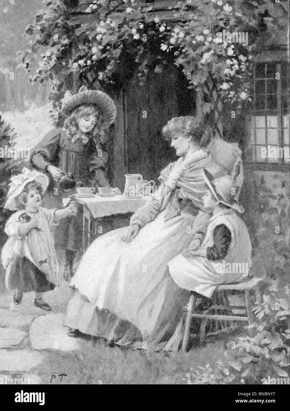 Victorian woman tea hi-res stock photography and images - Alamy