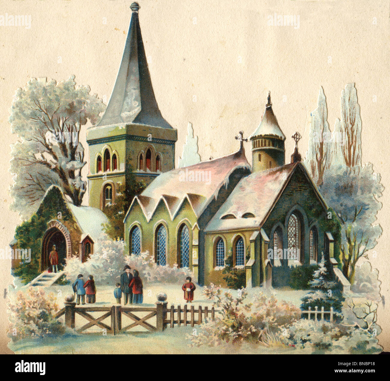 Winter church painting hi-res stock photography and images - Alamy