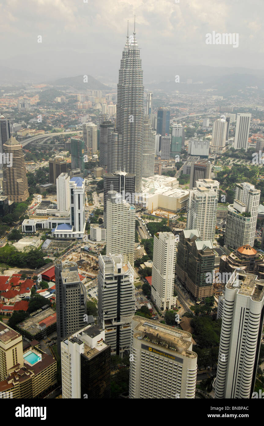 Kuala Lumpur's skyline features the Petronas towers viewed from the ...