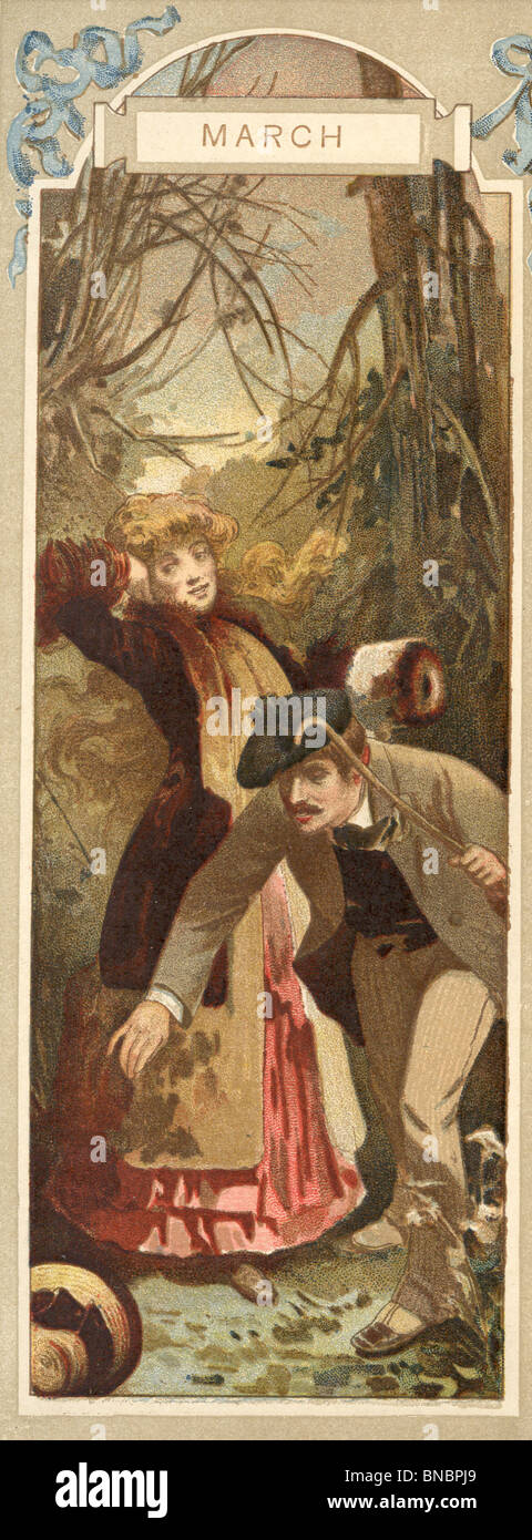 Calendar Card - March Stock Photo - Alamy