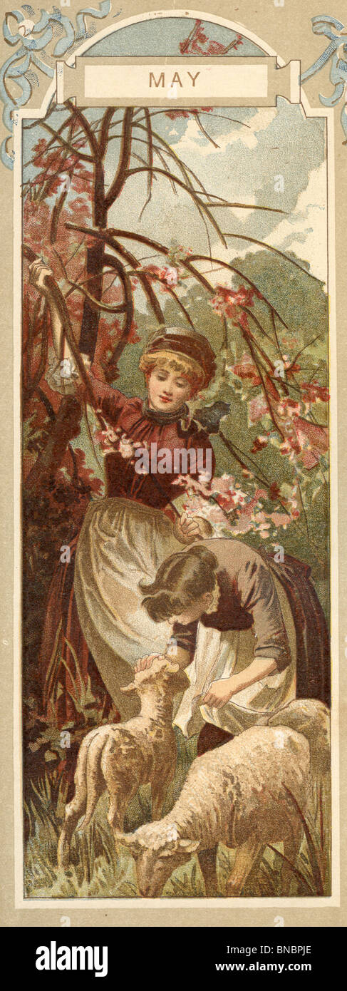 Calendar Card - May Stock Photo - Alamy