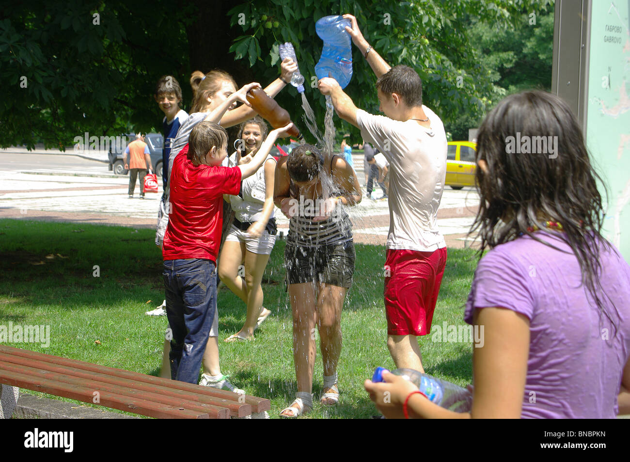 Hot summer day children play hi-res stock photography and images - Alamy